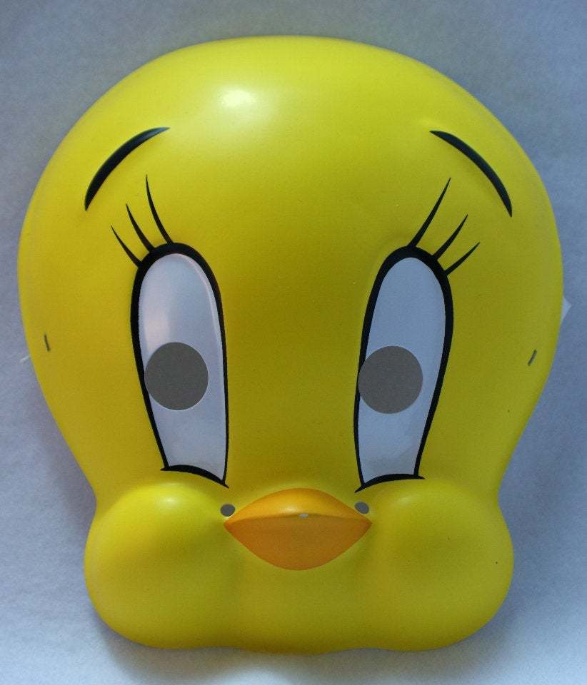 Vintage Tweety Bird Halloween Mask Looney Tunes Collectible Costume 19 ...