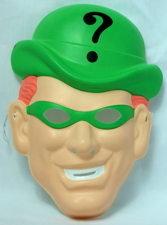 Vintage The Riddler Vintage Halloween Mask Collectible Batman Villain ...