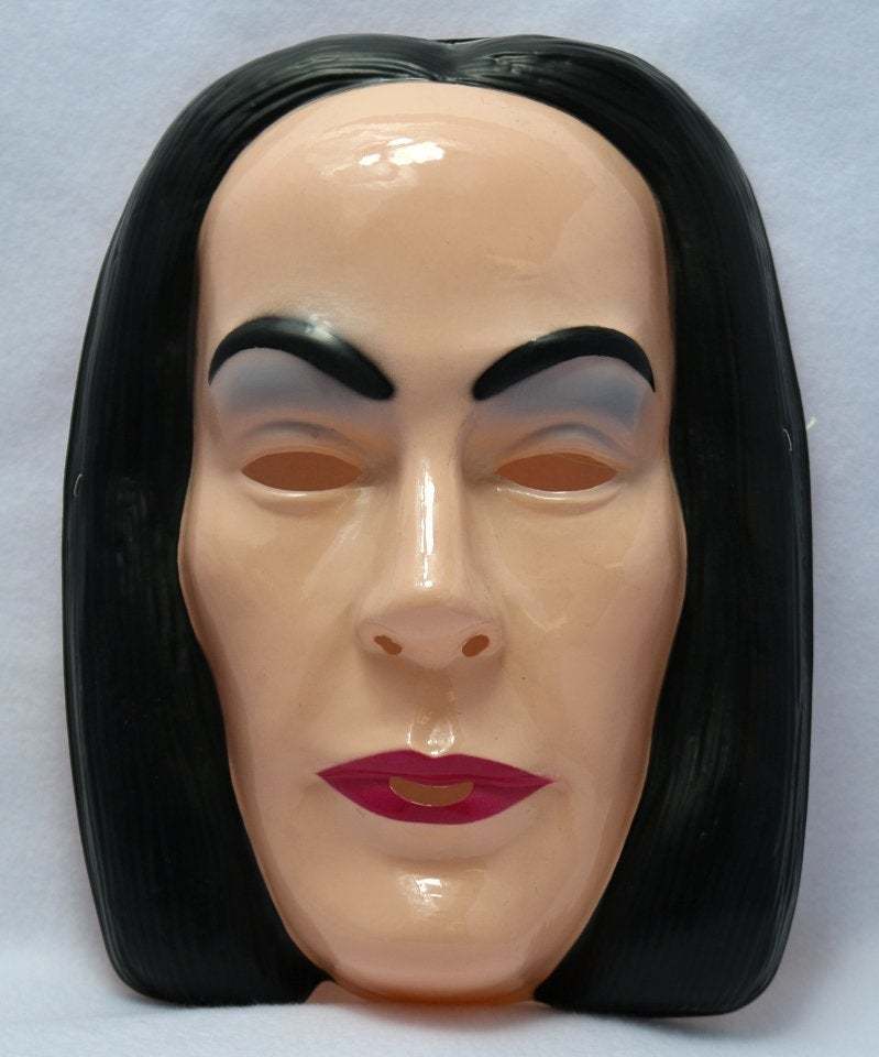 Vintage Morticia Addams Halloween Mask Family Collectible Costume – The ...