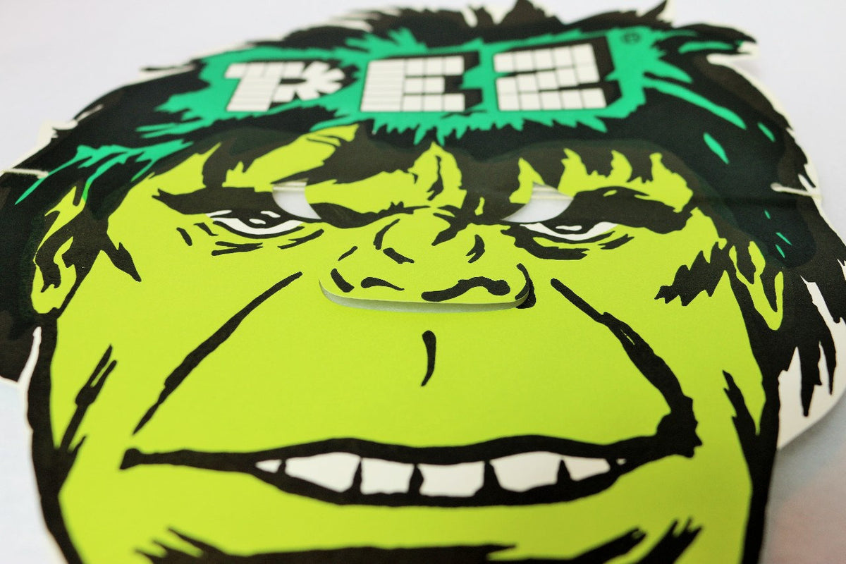 Vintage Incredible Hulk PEZ Halloween Mask Paper Collectible Candy 198 ...