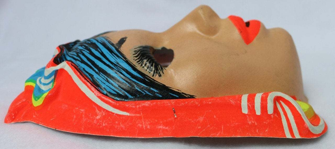 Vintage Gypsy Halloween Mask Zest Costume Collectible 1960s 60s Black ...