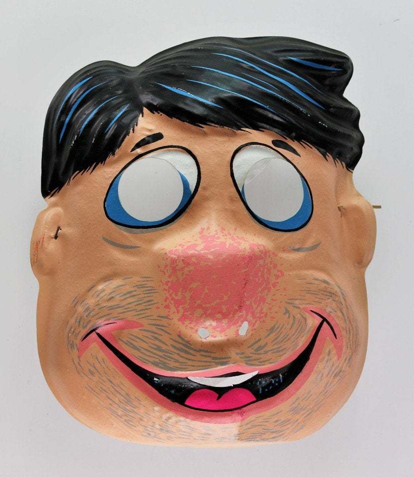 Vintage Fred Flintstone Halloween Mask Hanna Barbera The Flintstones C ...