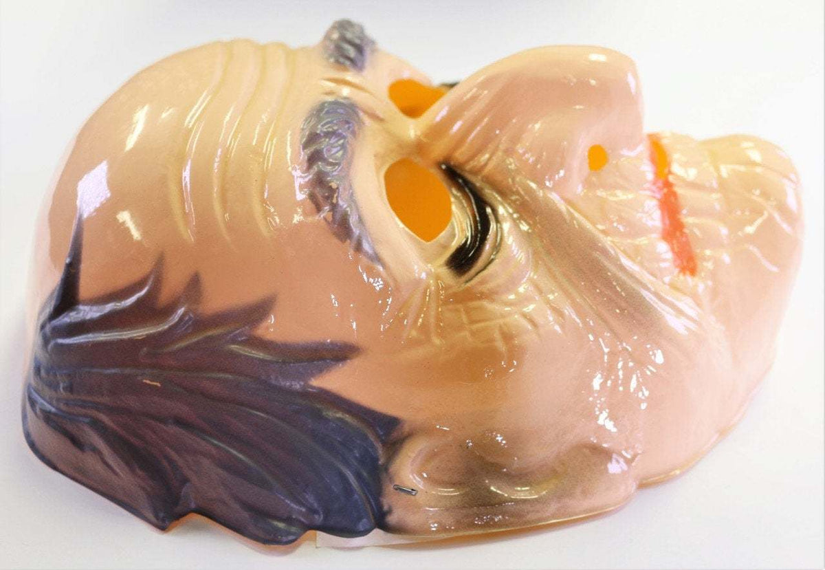 Vintage Old Man Halloween Mask Collectible 1980 Grandpa Costume Elderl ...