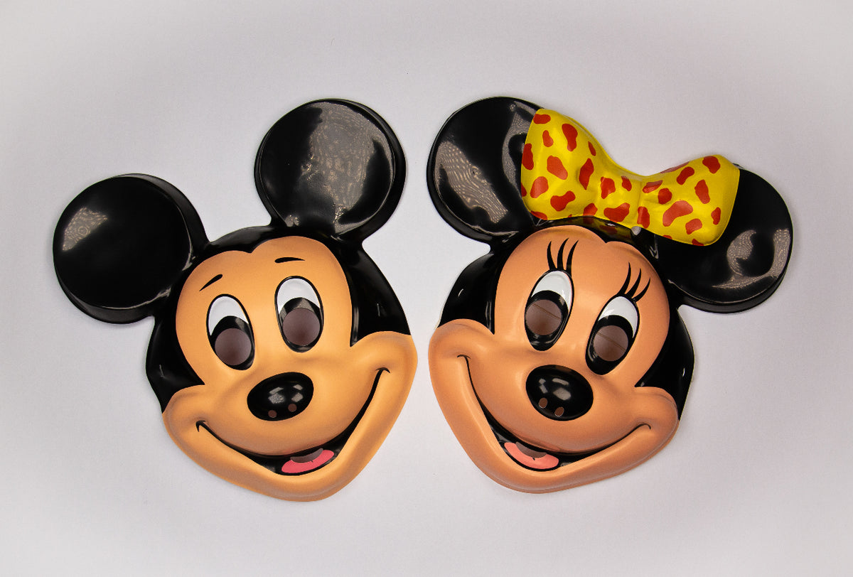 Vintage Mickey and Minnie Mouse Ben Cooper Halloween Mask Set Collecti ...