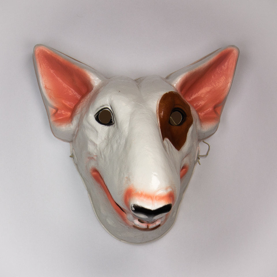 Vintage Spuds Mackenzie Budweiser Halloween Mask Bull Terrier Dog Beer ...