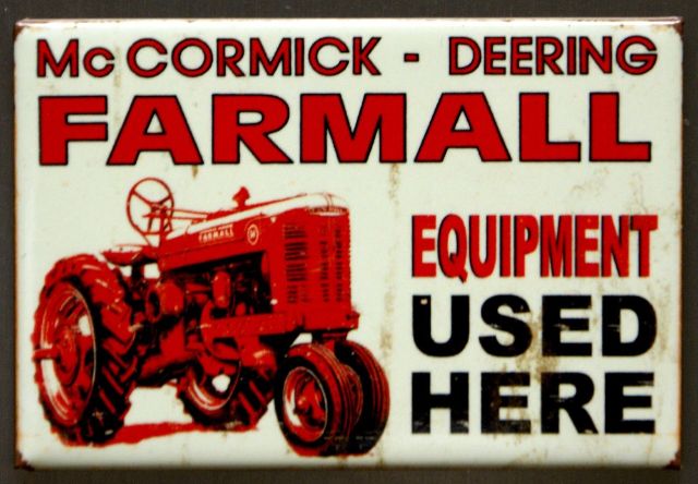 McCormick Deering Farmall Tractor Fridge Magnet Country Home Farming T ...