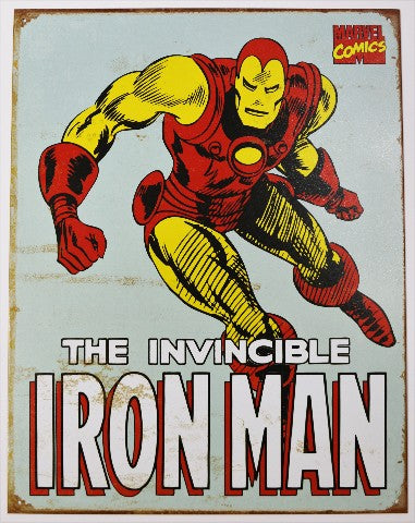 Iron Man Tin Metal Sign Avengers Stark Marvel Comic Books Hulk Loki Th ...