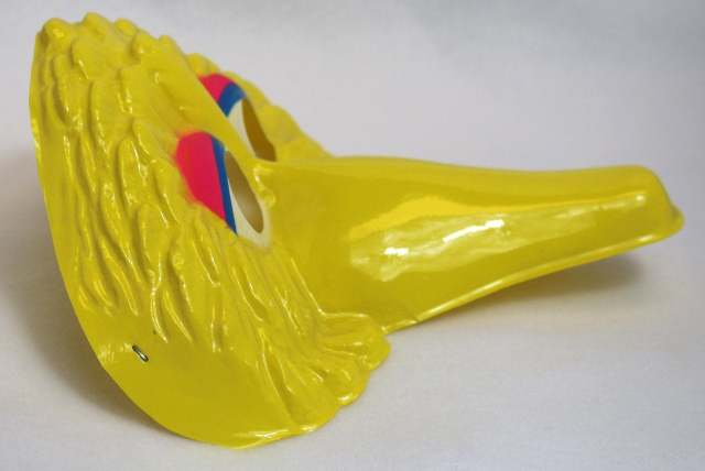 Vintage Sesame Street Big Bird Halloween Mask Jim Henson 1979 Yellow Y ...