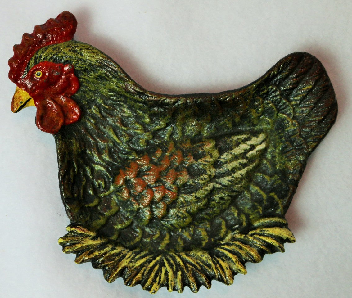Cast Iron Rooster Dish Ash Tray Vintage Style Hen Chicken Farm Barn Co ...