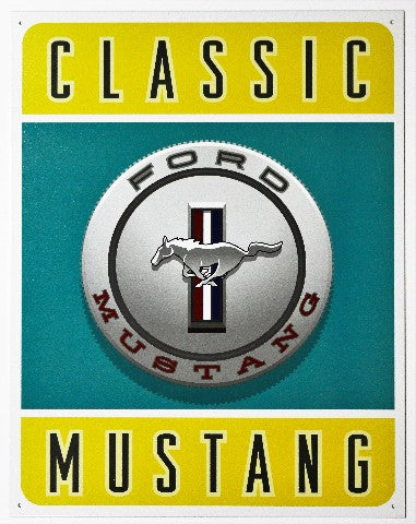 Classic Mustang Tin Metal Sign Ford 5.0 GT Shelby Cobra 289 Pony Fastb ...