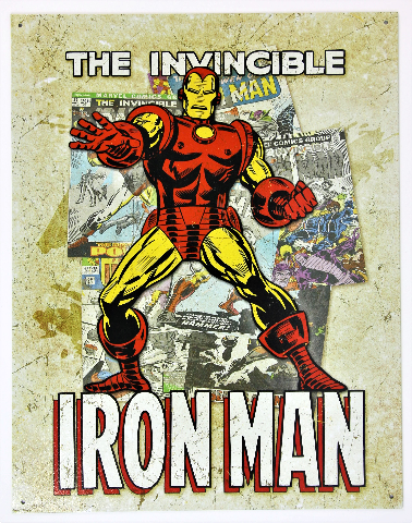 Marvel Comics Iron Man Avengers Tin Metal Sign Spiderman Thor Hulk D11 ...