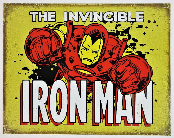 Marvel Comics Iron Man Avengers Tin Metal Sign Spiderman Thor Hulk ...