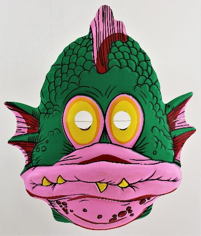 Vintage Topstone Fish Swamp Monster Halloween Mask 80's Swamp Creature ...