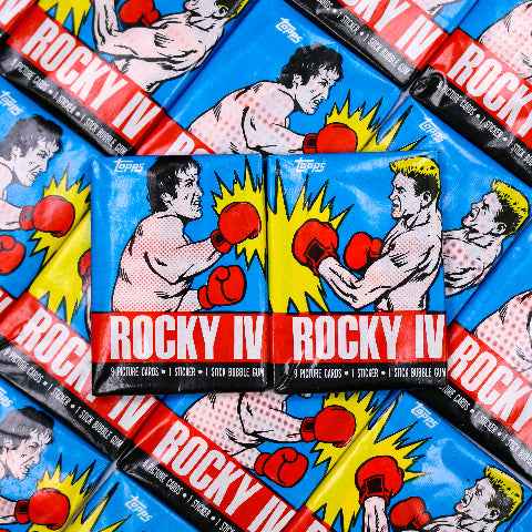 Rocky IV Vintage Trading Cards TWO Wax Packs 1985 Topps Balboa Boxing ...