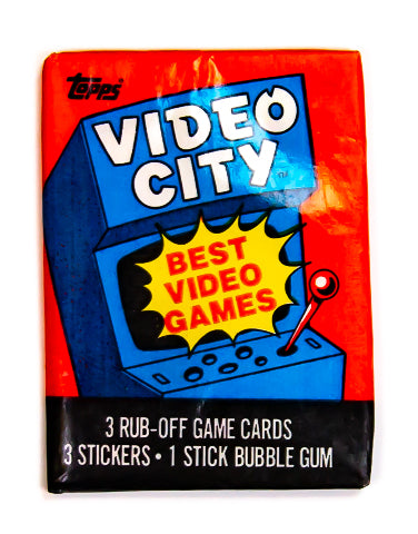 Video City Vintage Trading Cards ONE Wax Pack 1983 Topps Arcade Video ...