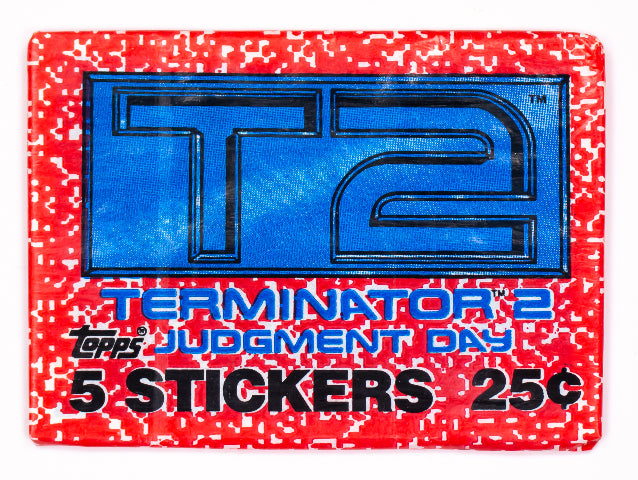 Terminator 2 Vintage Sticker Trading Cards ONE Wax Pack T2 1992 Topps ...