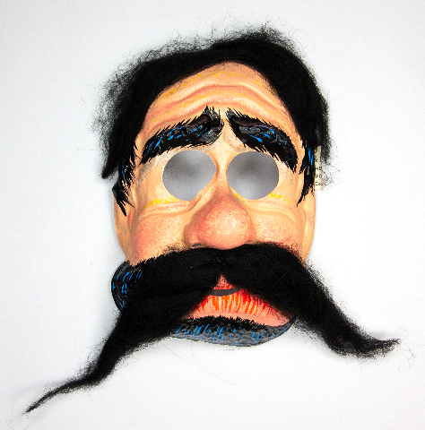 Vintage Ben Cooper Bearded Hobo Halloween Mask 70's Collegeville Halco ...