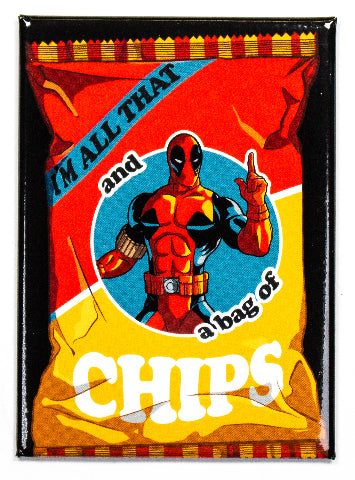 Deadpool All That and a Bag of Chips FRIDGE MAGNET Marvel Comics Aveng ...